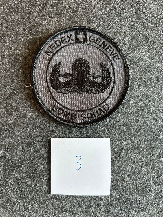 Patch, Police, Genève, NEDEX GENEVE BOMB SQUAD (3) (Gebraucht) in ...