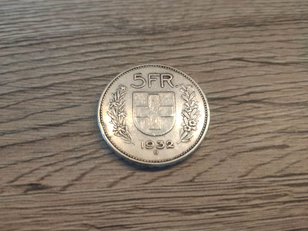 5 Franken Silber Jahrgang 1932 | Kaufen auf Ricardo