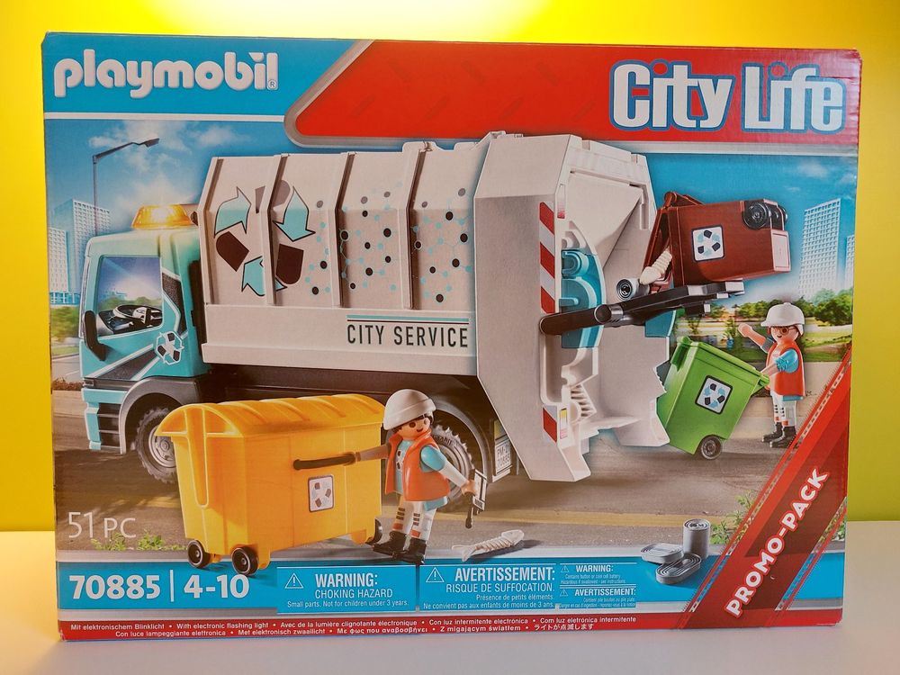 PLAYMOBIL Müllfahrzeug mit Blinklicht 70885 NEU | Kaufen auf Ricardo