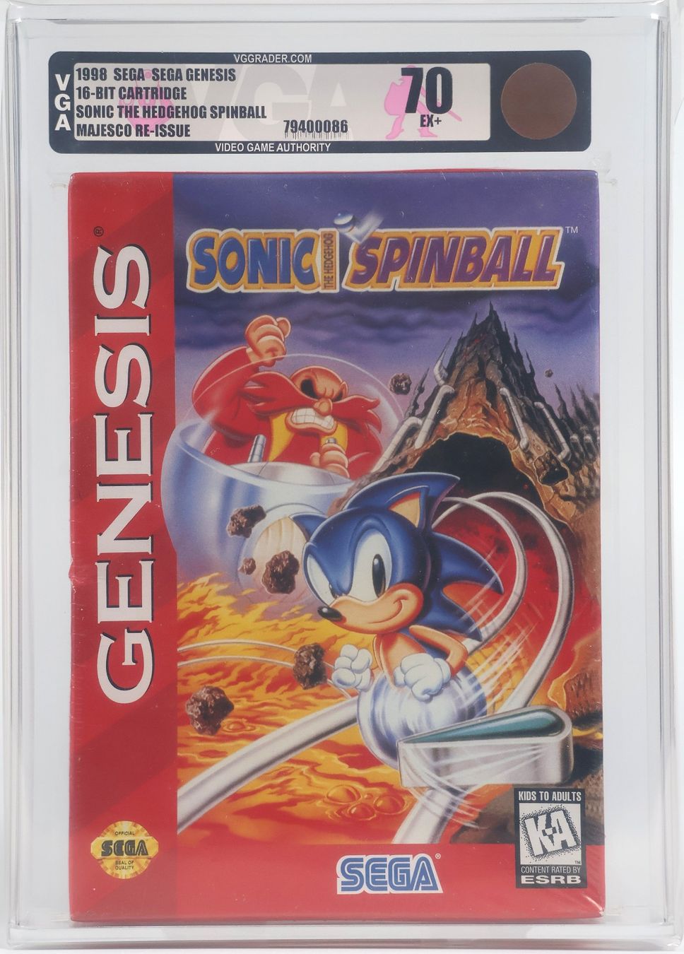 Sonic Spinball Sega Genesis VGA 70 EX+ Majesco Neu & selten! (Neu und ...