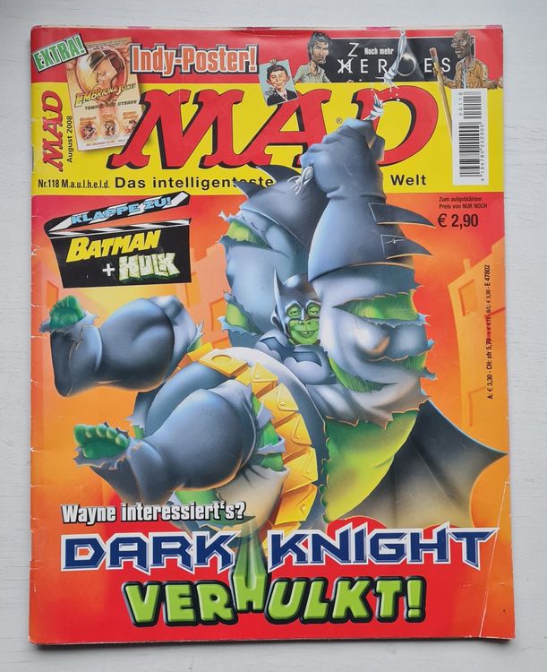 MAD Magazin August 2008 - Hulk Dark Knight inkl. Poster | Kaufen auf ...
