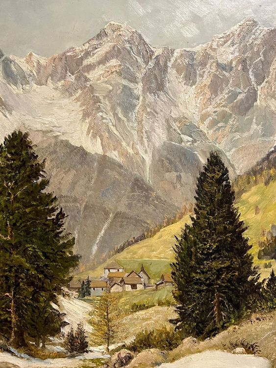 Gemälde Val S-charl im Engadin Unterengadin bei Scuol (D'occasion) à ...