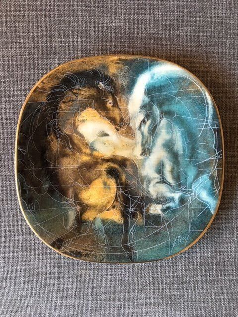 Sammelteller "Zwei Pferde" Hans Erni | Kaufen auf Ricardo