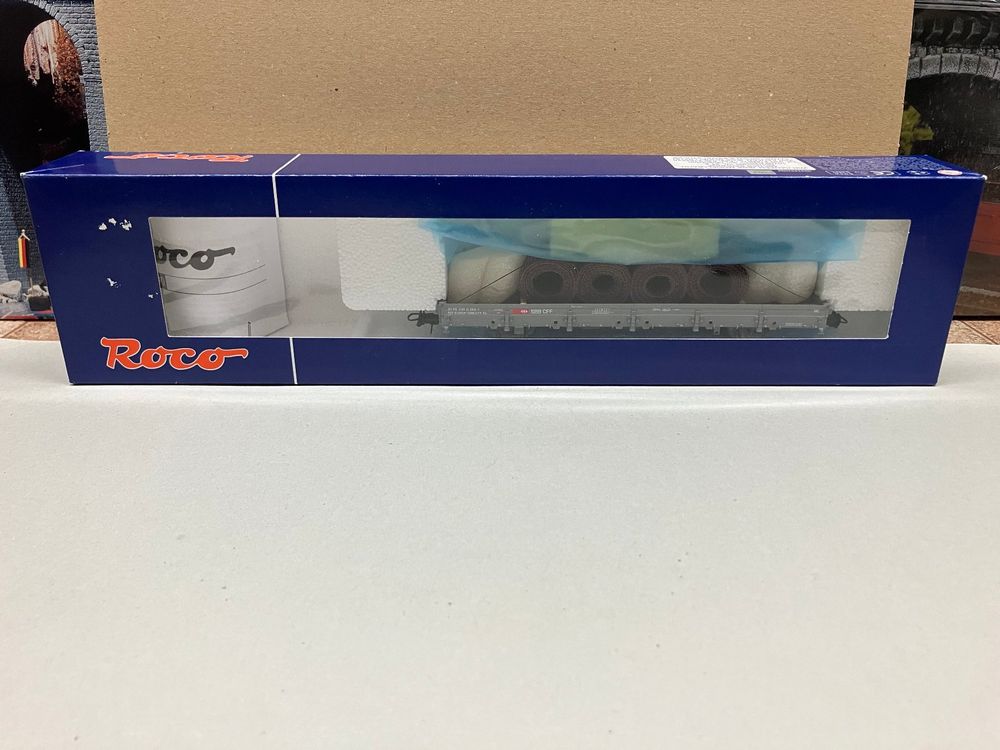 Roco 66490 SBB Rungenwagen Ks, mit Ladung, H0 WS (Gebraucht) in ...