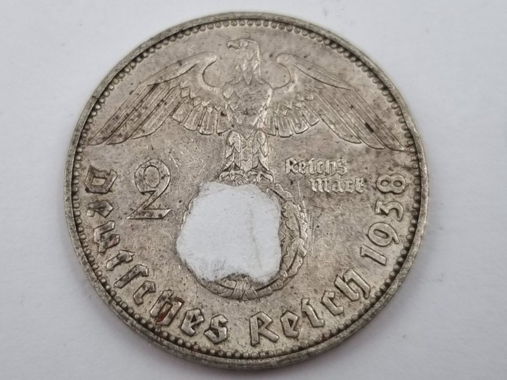 2 Reichsmark 1938 Deutsches Reich (Gebraucht) in Zürich für CHF 8 – mit Lieferung auf Ricardo kaufen