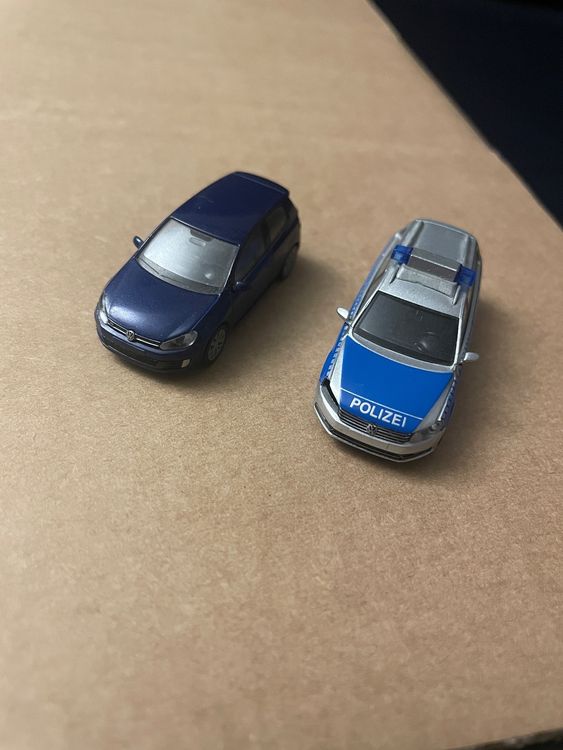 H0 Wiking VW Golf VI GTD plus VW Passat B6 Variant „Polizei“ (Defekt ...
