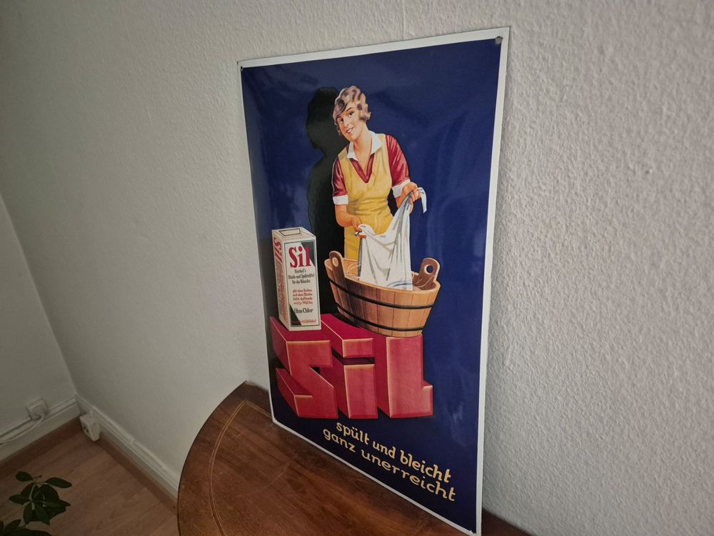 Emailschild Sil Henkel Waschmittel Emaille Schild Reklame (Gebraucht ...