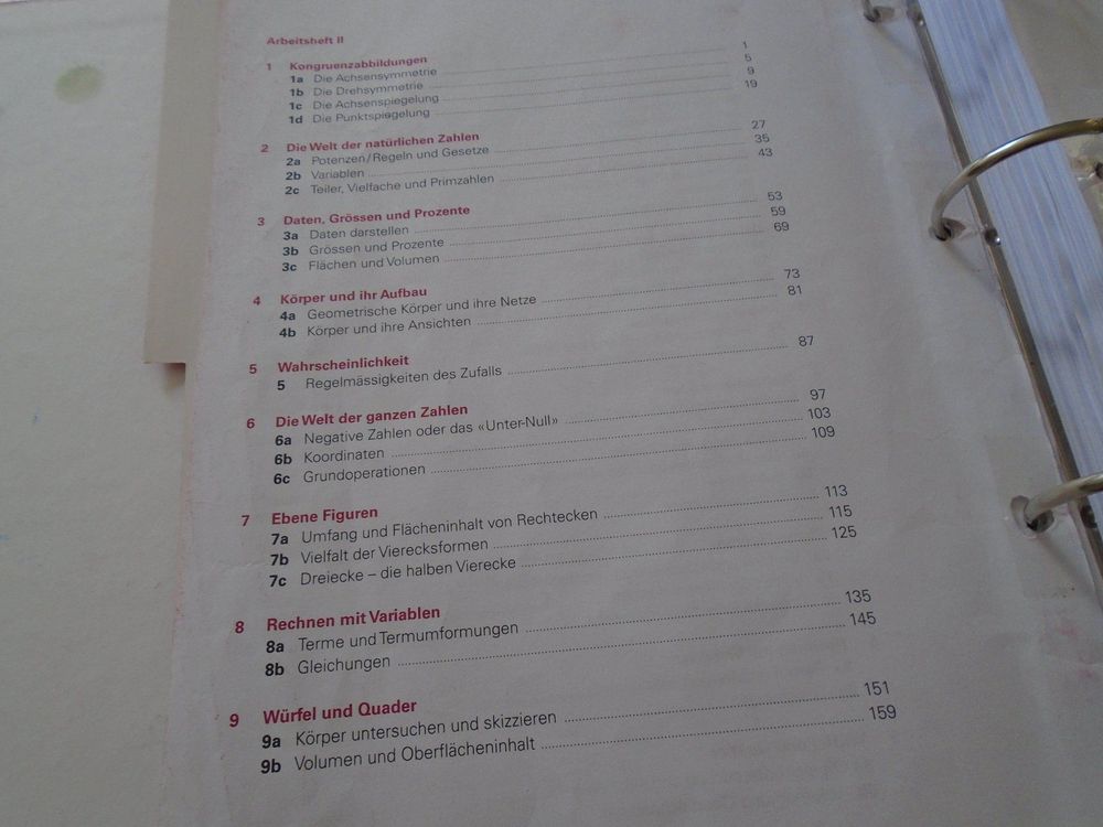 Mathematik 1 Sek 1 Lösungsordner (Gebraucht) in Schaffhausen für CHF 12 ...