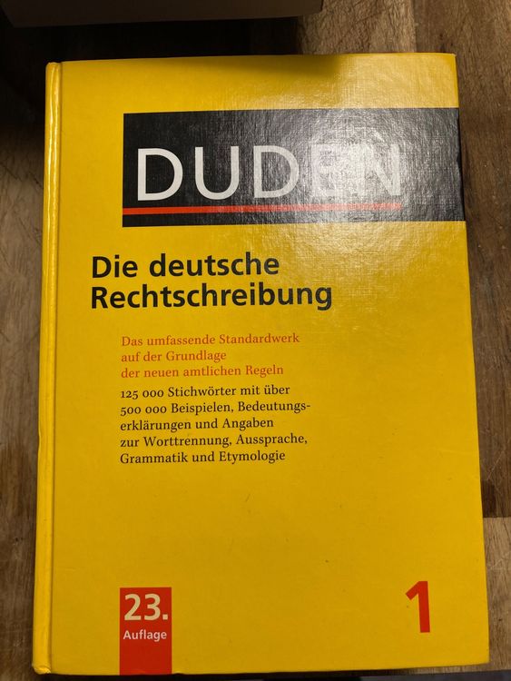 Der Duden - 23. Auflage (Gebraucht) in Wichtrach für CHF 5 – mit ...