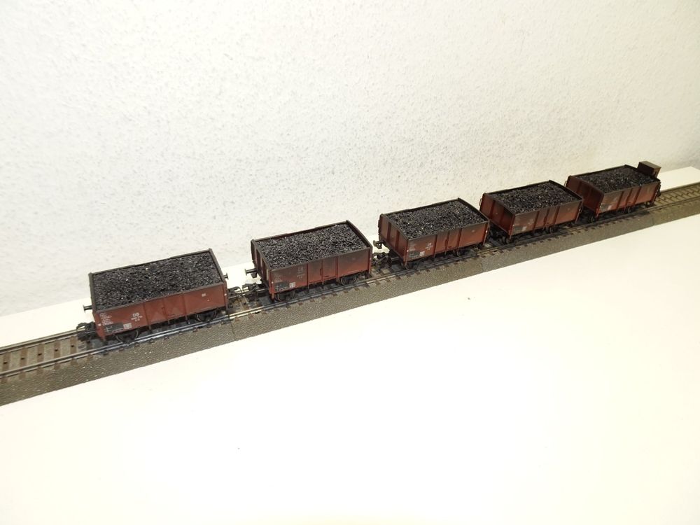5 Märklin Güterwagen Deutsche Reichsbahn Kohlewagen HO (Gebraucht) in ...