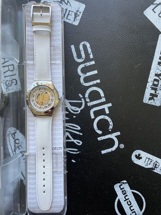 Swatch Uhr Irony Automatic Rosetta Bianca YAS109 (Nuovo e nell ...