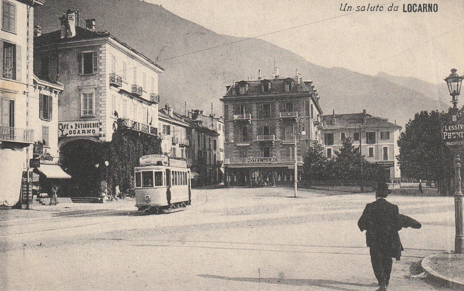 Locarno Piazza Grande mit Tram um 1910 selten (Gebraucht) in Zürich für ...