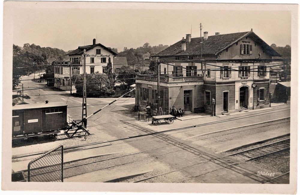 Wildegg AG Bahnhof Gasthof Aarhof 1920 (Antik) in Rapperswil SG für CHF ...