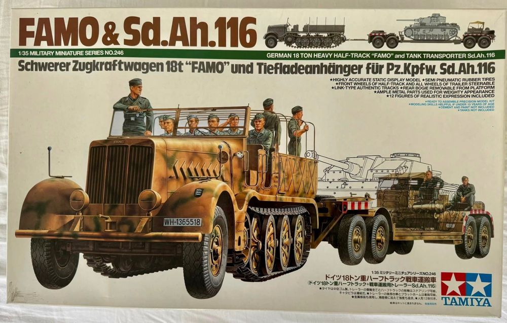 Tamiya Sd.Kfz.9 FAMO w/ Zugkraftwagen & Tiefladeanhänger | Kaufen auf Ricardo