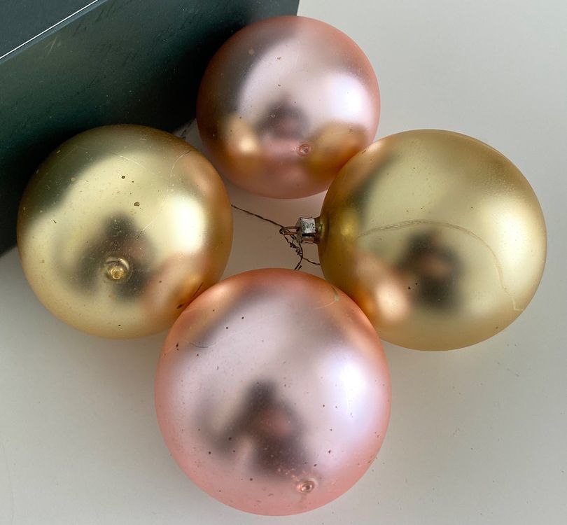 alter Weihnachtsschmuck 4 Kugeln ca. 8 cm, Vintage (Gebraucht) in Bad ...