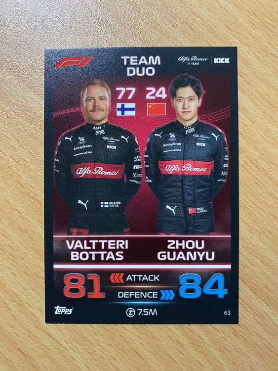 Topps F1 2023 Team Duo Alfa Romeo | Kaufen auf Ricardo
