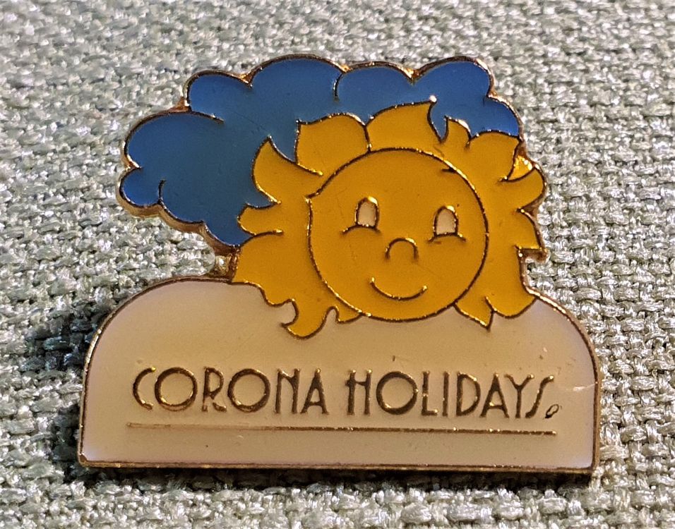 N374 - Pin Ferien CORONA HOLLIDAYS Sonne Strand (Gebraucht) in Reinach ...