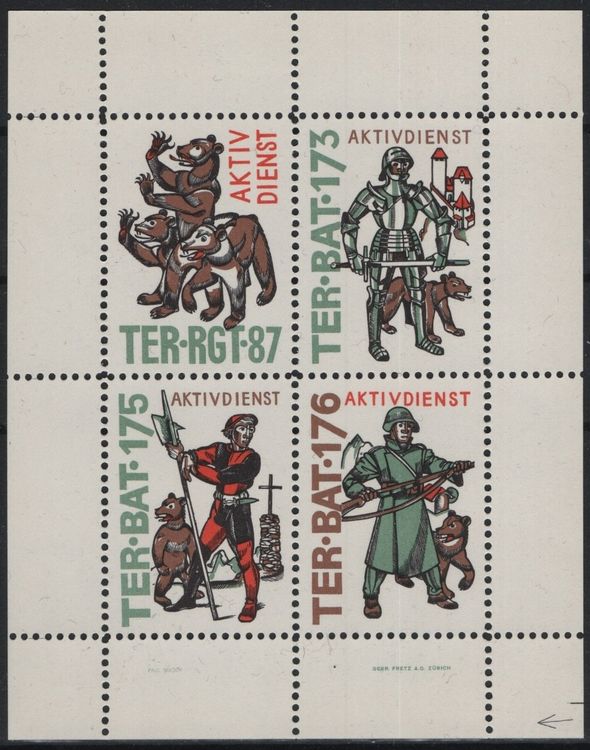 seltener Soldatenmarken Block des TER.RGT. 87, TER.BAT. 173 | Kaufen ...
