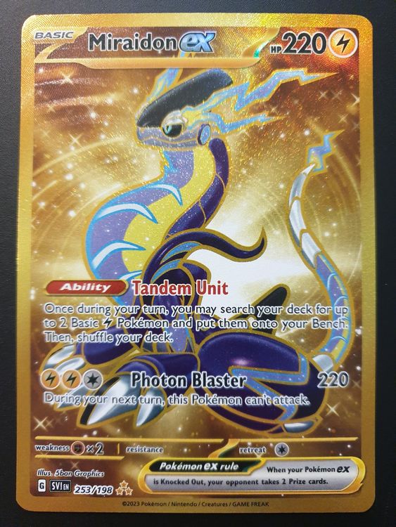 Pokemon Miraidon EX 253/198 Secret GOLD * MINT * Fr. 1.- | Kaufen auf ...