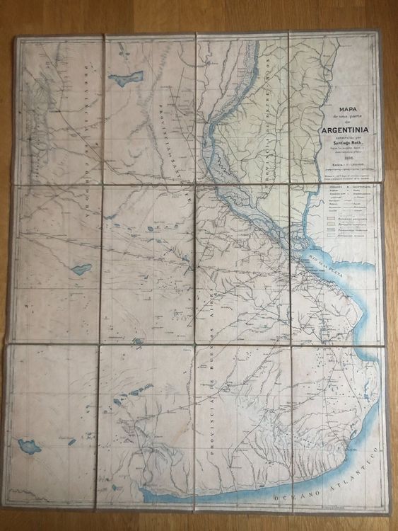 Santiago Roth: Mapa de una parte de Argentina. 1886 (Gebraucht) in ...
