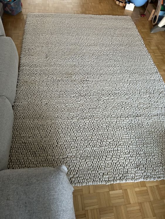 Designer Hay wolle rug carpet model Peas soft grey 200x300 (Gebraucht ...