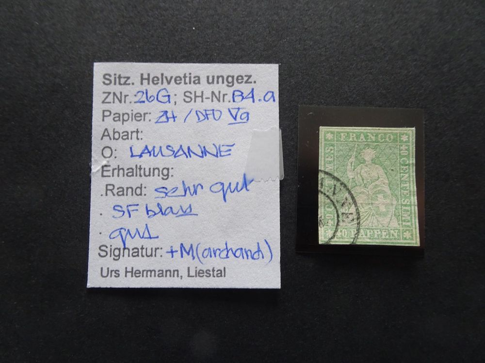 STRUBEL 26B4.a (26G), DFO Va, LAUSANNE, Befund Hermann (Gebraucht) in Stäfa für CHF 8 – mit ...