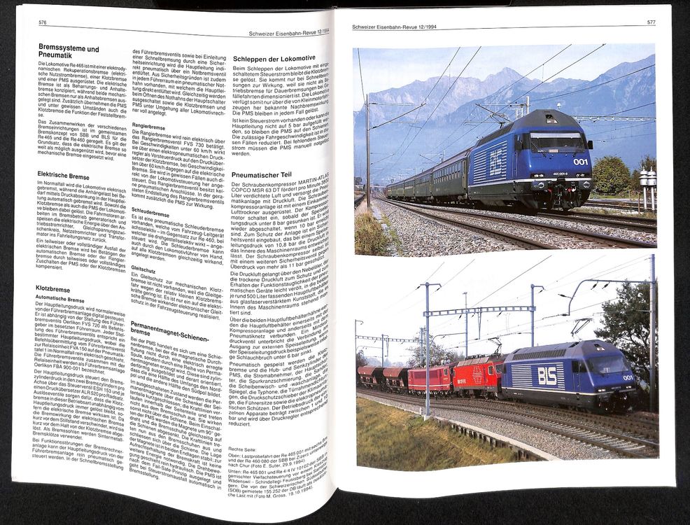 Die Lokomotiven Re 465 001 - 008 der BLS Lötschbergbahn 1994 | Kaufen ...