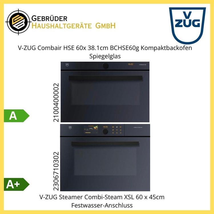 V Zug Combi-Steamer 60 x 45,cm + Backofen 60 x 38,cm Set (Neu und ...