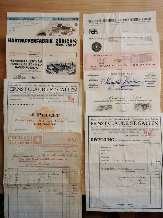 Briefkopf Litho Rechnung Firma (Gebraucht) in Rheineck für CHF 28 – mit Lieferung auf Ricardo kaufen