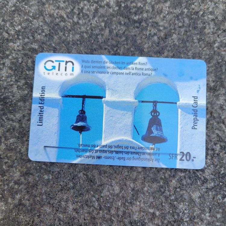 Carte Téléphonique GTN Telecom (Gebraucht) in Biel/Bienne für CHF 10 ...