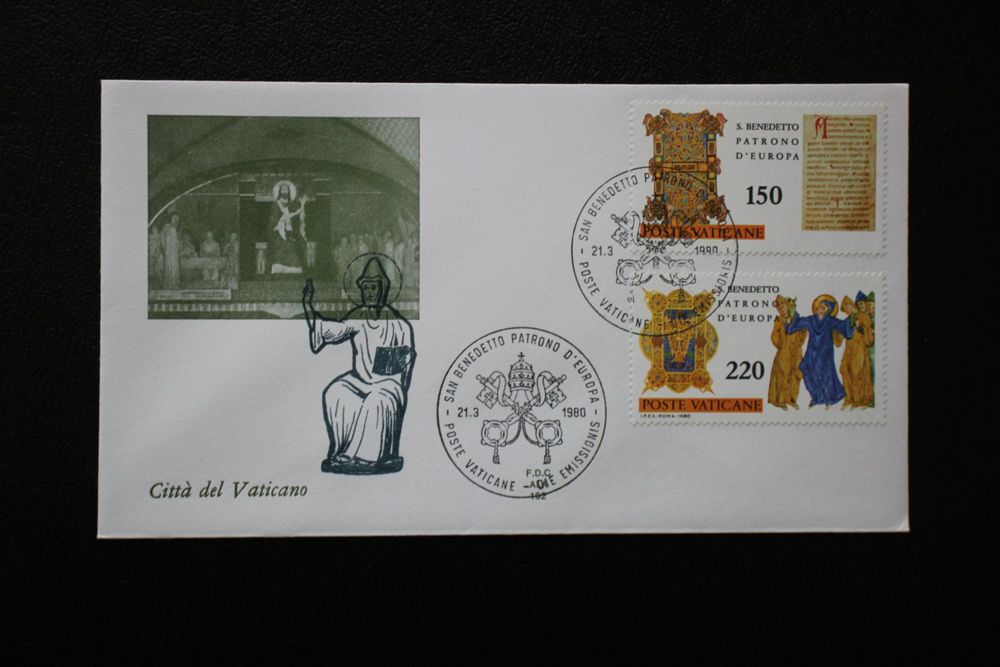 Vatikan Briefmarken Brief - San Benedetto FDC 1980 (Gebraucht) in ...