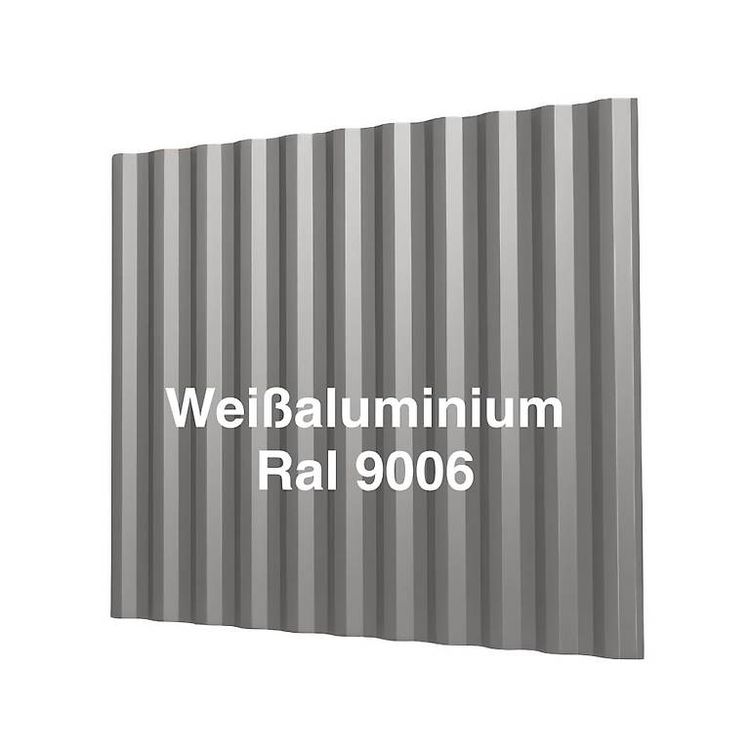 4.5m Trapezprofilblech weissalu Ral 9006 für Dach und Wand (Neu und ...