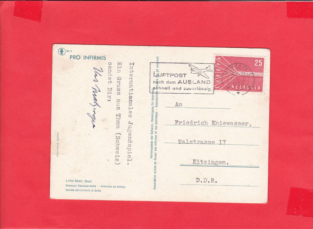 PRO INFIRMIS: Lothar Albert----Schwyzer Standesscheibe | Kaufen auf Ricardo