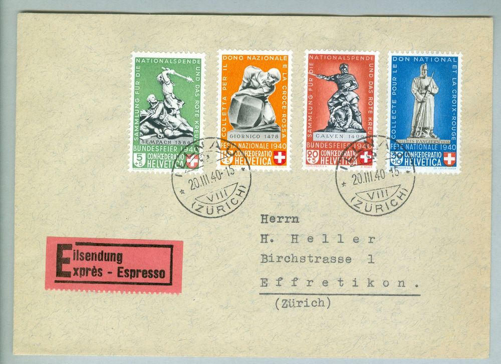 1940 Schweiz Pro Patria FDC's | Kaufen auf Ricardo