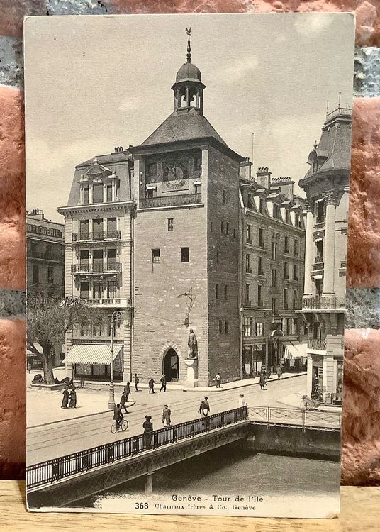 Antike AK - Genf - Tour de l'Ile um 1900 - Belebt (Gebraucht) in Root für CHF 1 – mit Lieferung ...