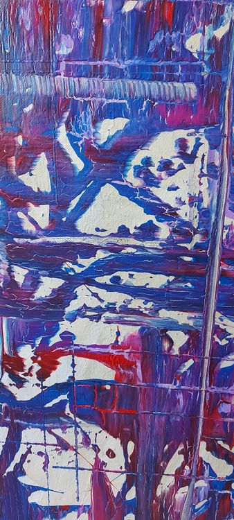 Gemälde Abstrakt Fische im Wasser vom mir selbstgemalt 60/60 | Kaufen auf Ricardo