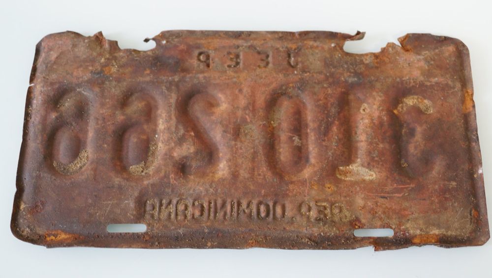 Altes Nummernschild - Dom. Rep. JEEP - ca. 30x15cm (Gebraucht) in für ...