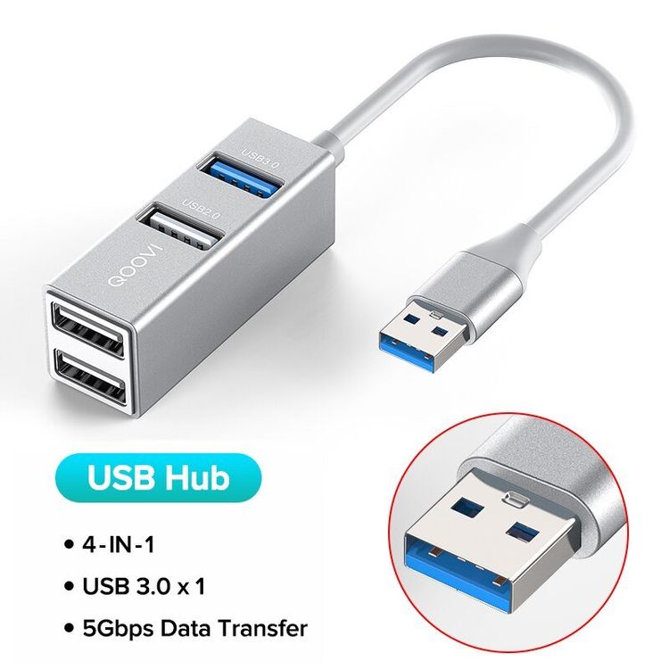 USB Typ-A Hub Adapter Splitter 1x USB 3.0 + 3x USB 2.0 | Kaufen auf Ricardo