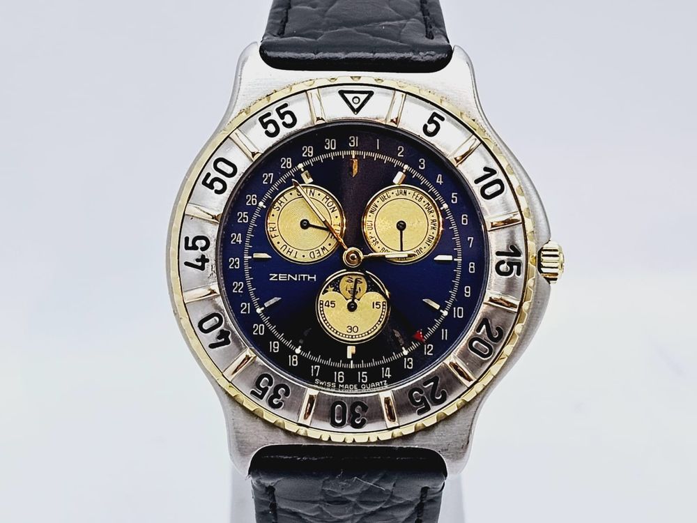 Zenith 19.0170.393 Vollkalender Moon Phase Quarz Herrenuhr (Gebraucht ...