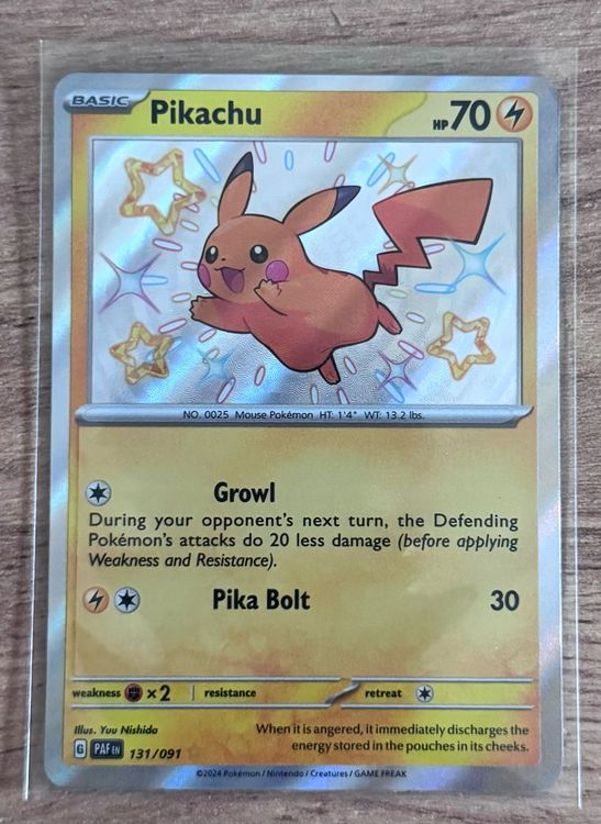 Pikachu BABY SHINY Pokemon Paldean Fates PAF 131/091 (Neu (gemäss ...