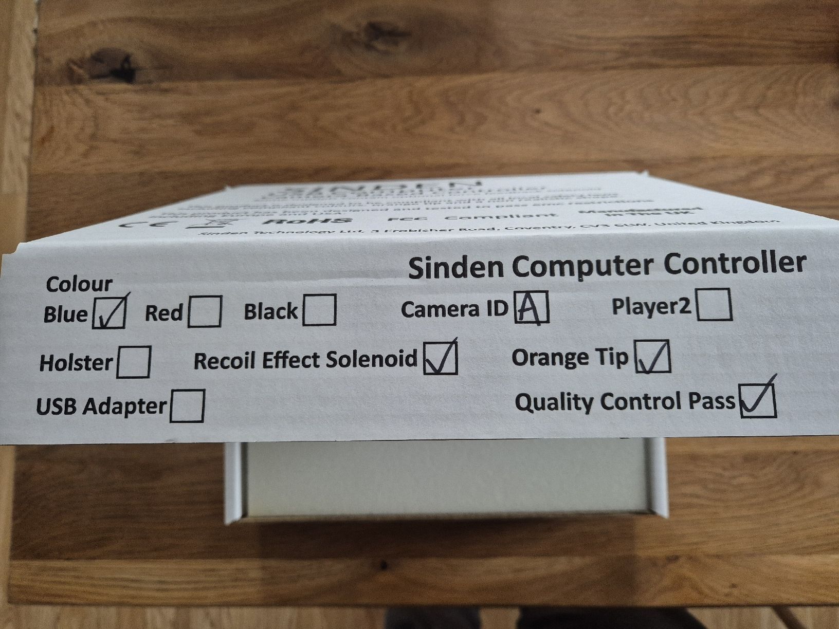 Sinden Lightgun - Blaue Computer-Pistole mit Rückstoss! (Neu (gemäss ...