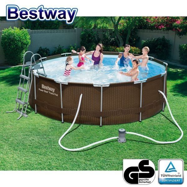 Rattan Frame Pool 366x100cm (Gebraucht) in Luterbach für CHF 225 – mit ...