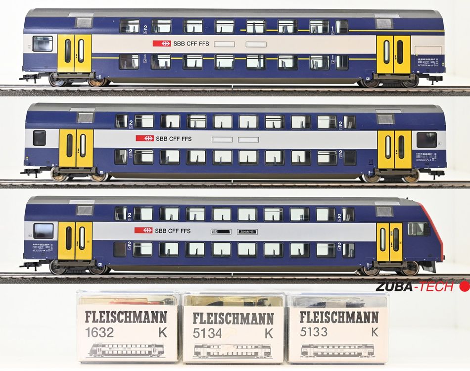 Fleischmann 3x Personenwagen der SBB, H0 GS mit OVP (Gebraucht) in St. Gallen für CHF 299 – mit ...