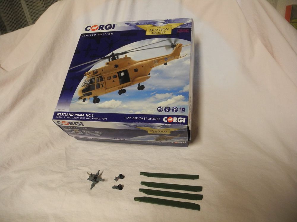 CORGI TOYS WESTLAND PUMA HELIKOPTER LEERE SCHACHTEL + TEILE | Kaufen ...