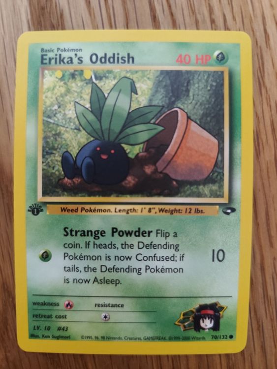 Pokemon Erika's Oddish 1. 1st First Edition Gym Set vintage (Gebraucht ...