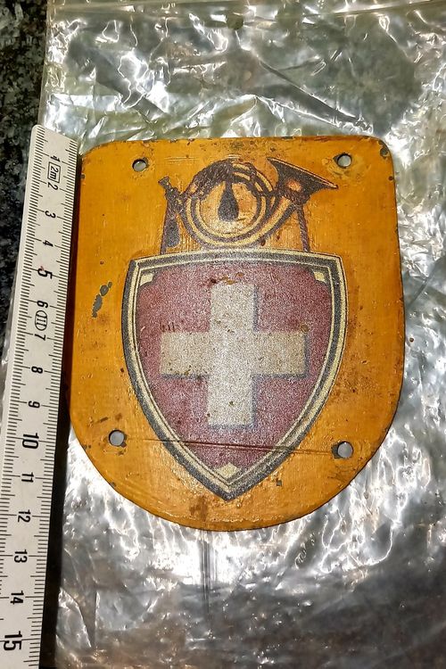 Post, Schweiz, Emblem Blechschild (Gebraucht) in Vilters für CHF 200 – mit Lieferung auf Ricardo ...
