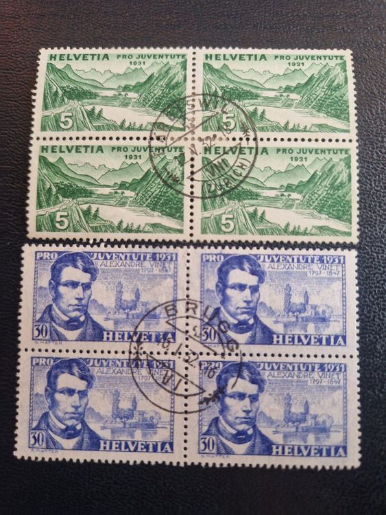 PJ 1931 im 4er Block, Zentrumsstempel, guter Kat, ab 1.- | Kaufen auf Ricardo