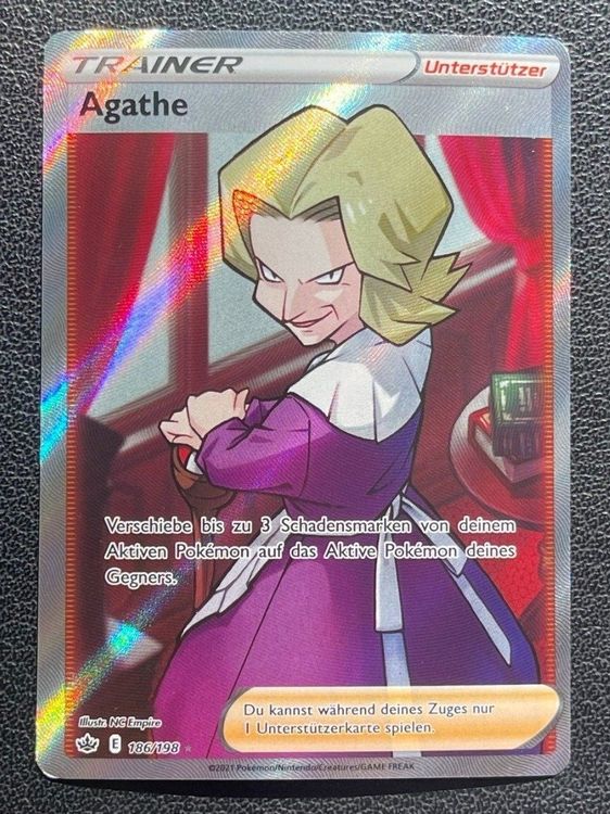 Agathe 186/198 Full Art Pokémon Schaurige Herrschaft (Neu (gemäss ...