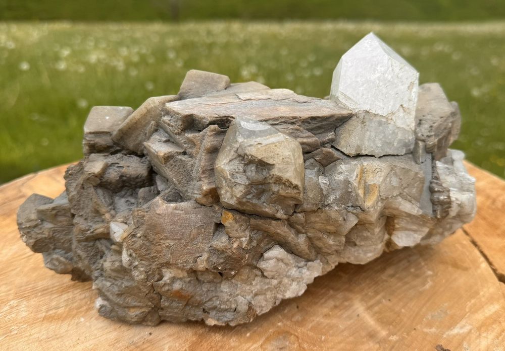 Exquisite Calcit-Stufe mit Bergkristall aus Greina (Schweiz) | Kaufen ...