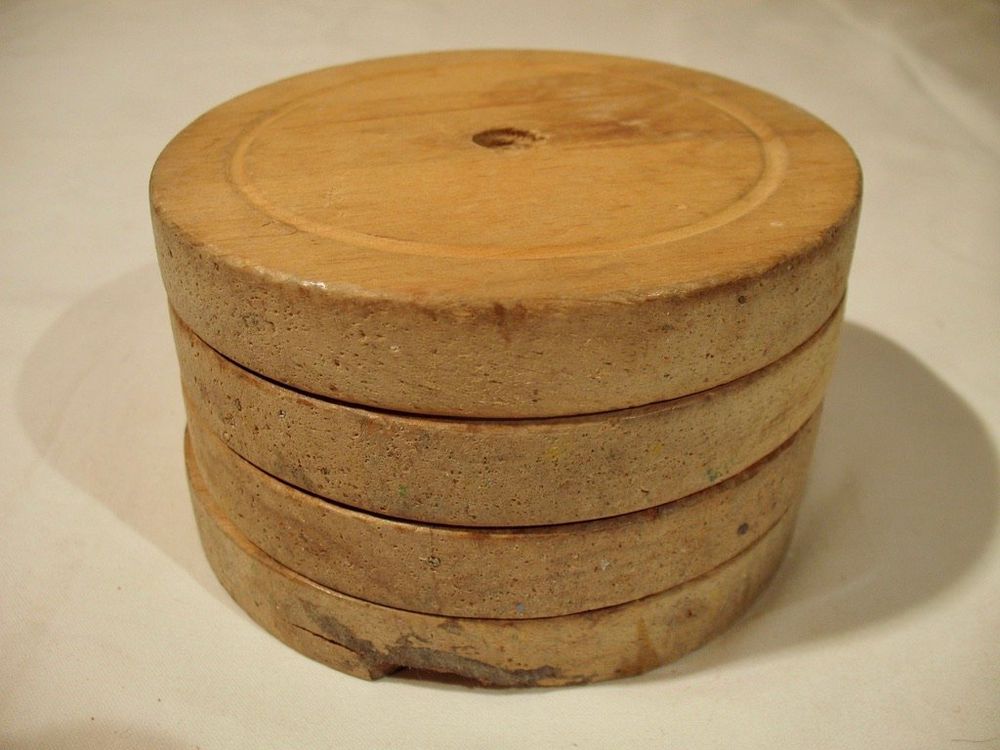 4 Holz Räder Massiv Buche für Fahrzeuge Wagen Basteln (Gebraucht) in ...